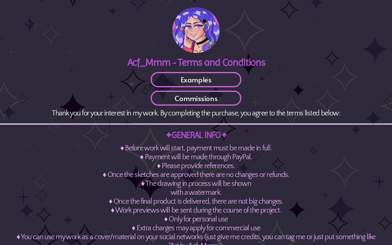 Terms and conditions